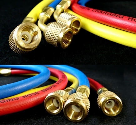 Charging Hose Set ZENIT – Durable Brass HVAC Refrigerant Hoses